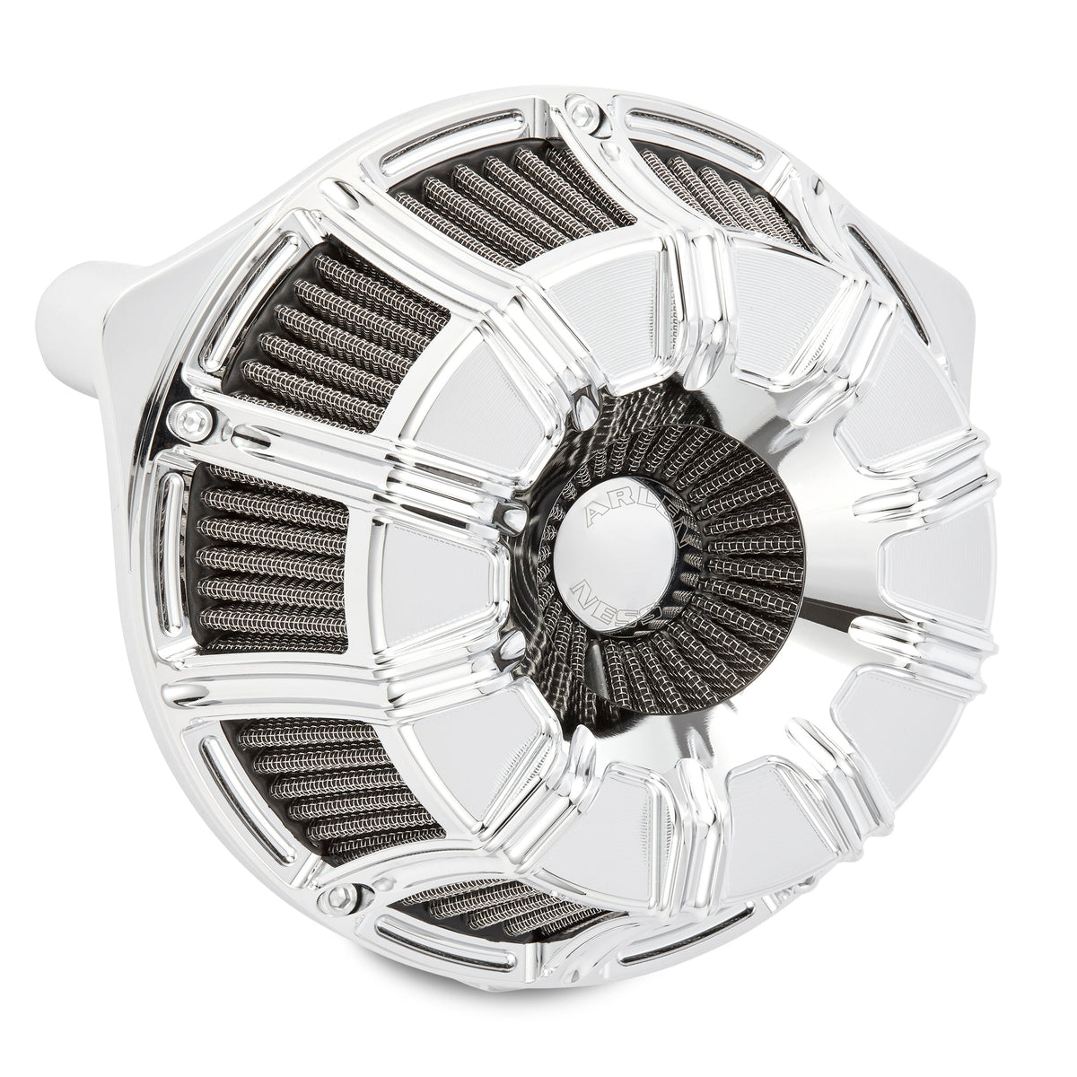 10-Gauge® Inverted Series Air Cleaner, Chrome — Ramjet Racing