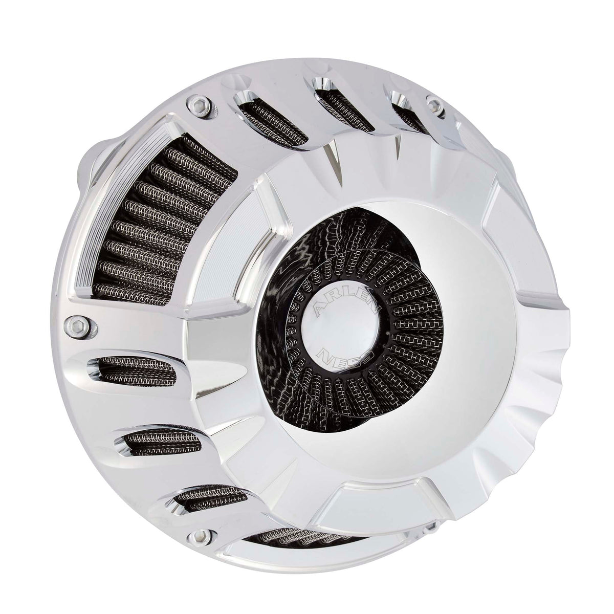 Deep Cut® Inverted Series Air Cleaner, Chrome — Ramjet Racing