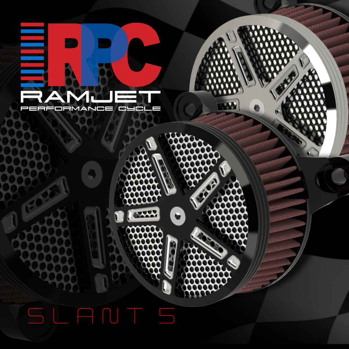 RAMJET RACING SLANT 5 AIR CLEANER COVER — Ramjet Racing
